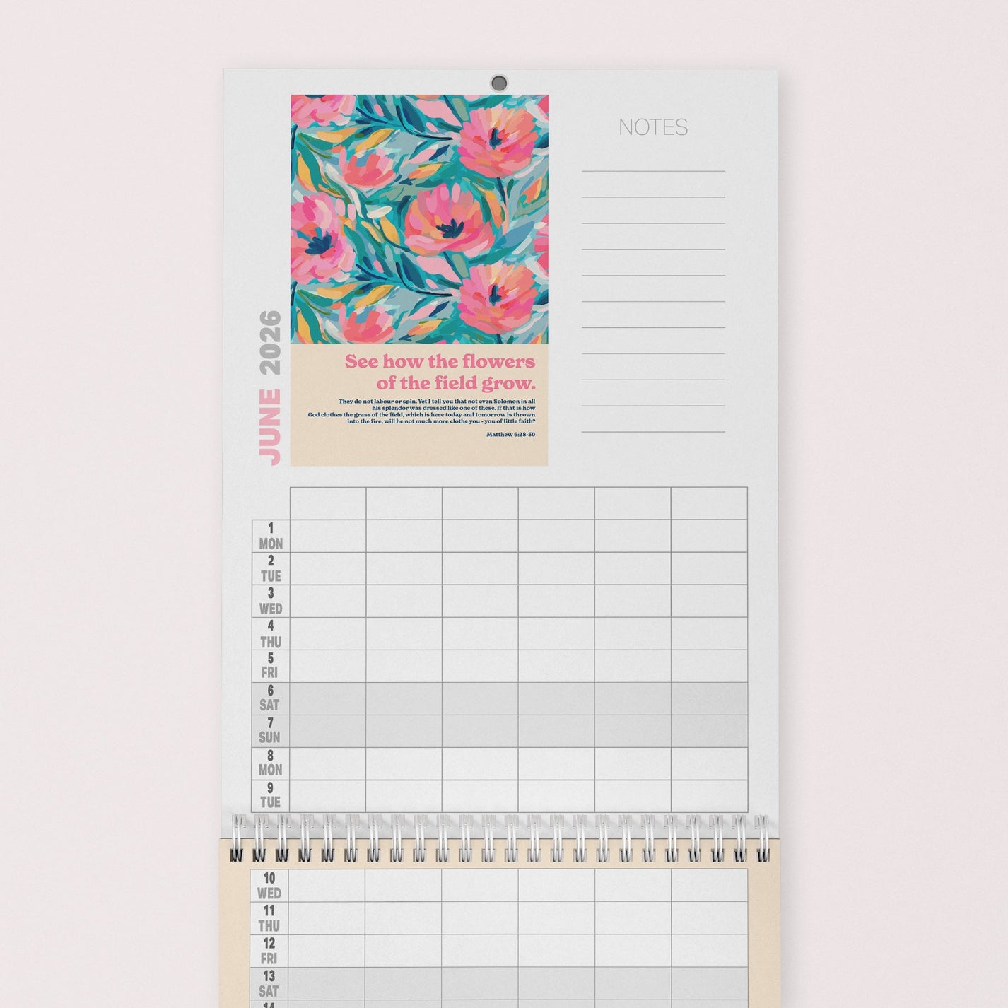 2026 six-column Christian family planner calendar – The Christian ...