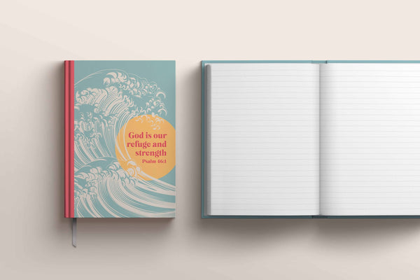 God Is Our Refuge and Strength Christian Notebook – Luxury A5 Hardback ...