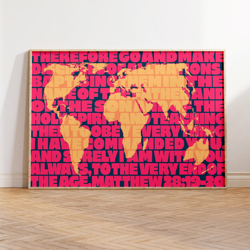 The Great Commission. Matthew 28. Christian poster. – The Christian ...