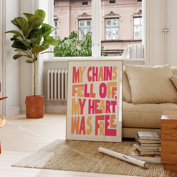 My chains fell off poster. – The Christian Poster Company